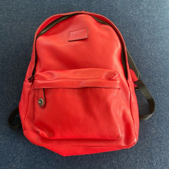 Coach | Bags | Coach Red Leather Campus Backpack | Poshmark